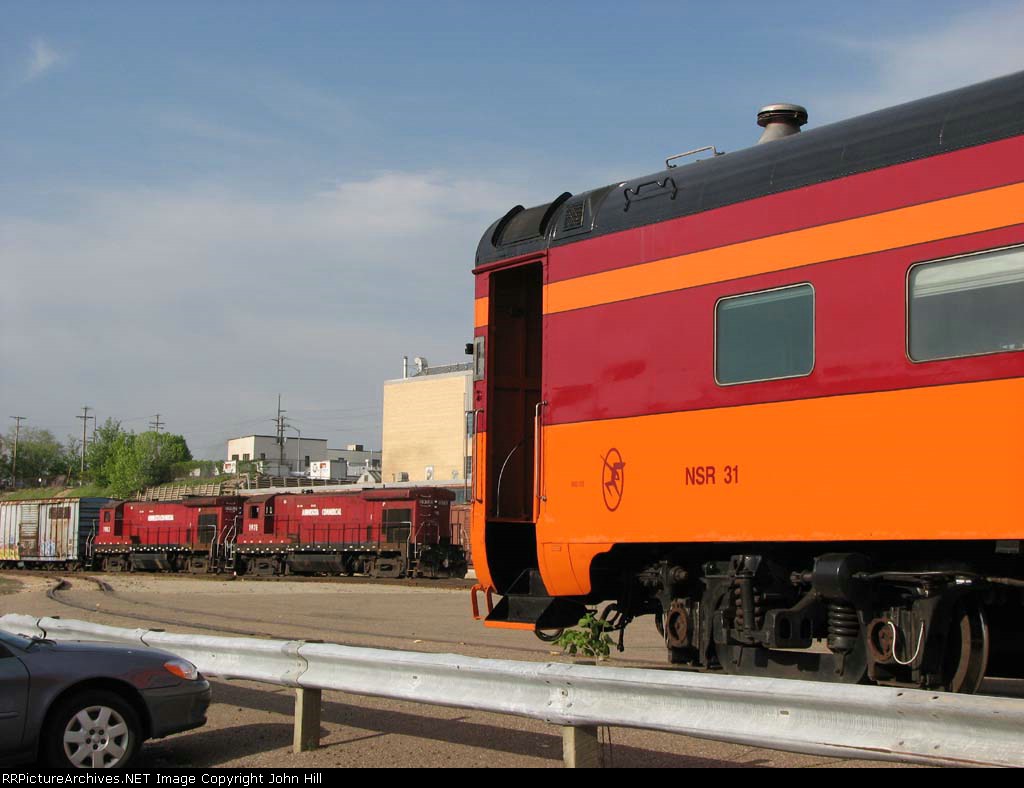 070513038 As westbound Amtrak private charter arrives back at Midway depot, Minnesota Commercial ...